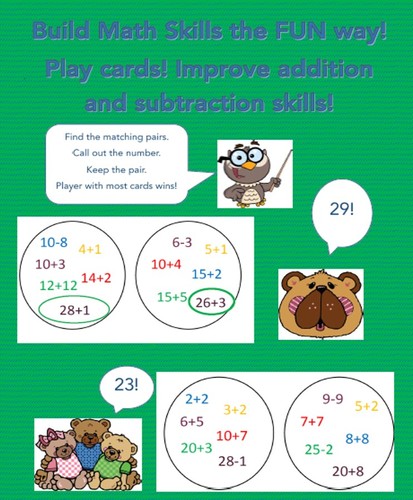Math Card Games Preview by Ms M's Classroom | Teachers Pay Teachers