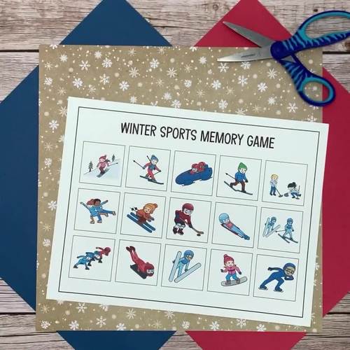 Winter Sports Memory Game | 2022 Beijing by Dr Loftin's Learning Emporium