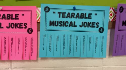 "Tearable" Music Jokes - A Fun Addition to any Music Classroom Bulletin ...