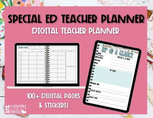 Special Education Teacher Planner Print and Digital Goodnotes & Google ...