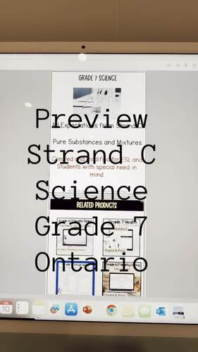 Grade 7 Science Strand C: Pure Substances and Mixtures- Ontario Science ...