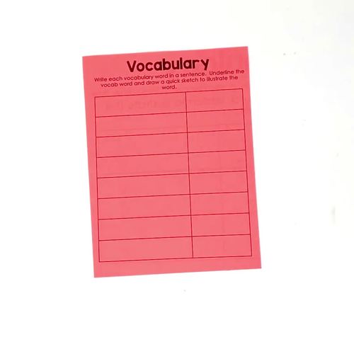 Second Grade Benchmark Advance | Vocabulary Graphic Organizer and Cards ...
