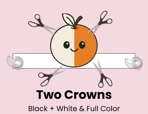 Orange Crown / Mask / Costume / Animal / Headband ** Two Crowns