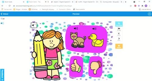 BOOM CARDS Back to School: RHYMING WORDS Digital Resources by Ms Herraiz