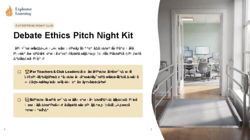 Debate Ethics Pitch Night Kit Grades 4-12 PPTX | TPT