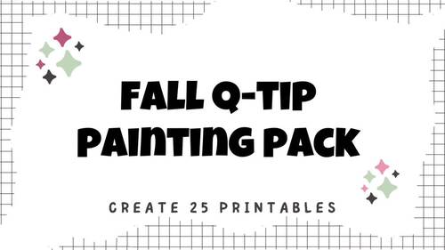 Fall Q-Tip Painting | Fine Motor Skills Pack by Create 25 Printables