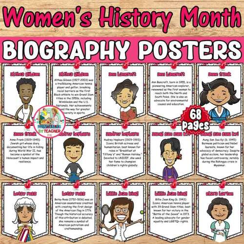 Women's History Month biography posters | Women's History Month ...