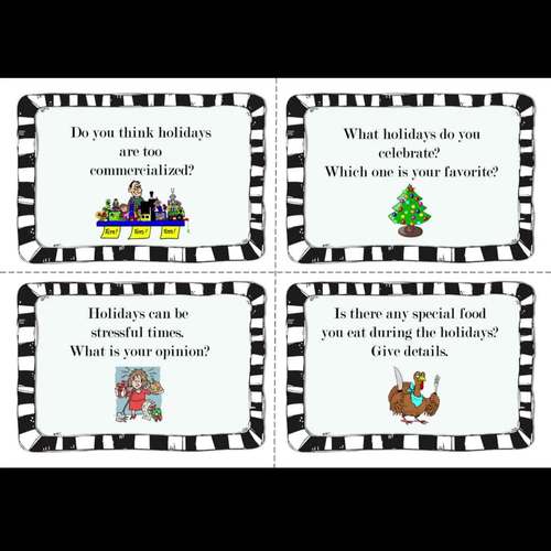 Let's Speak English - Conversation Cards (ESL / EFL Speaking practice!)