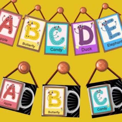 A–Z Alphabet Wall & Mug Card by Naila Farooq | TPT