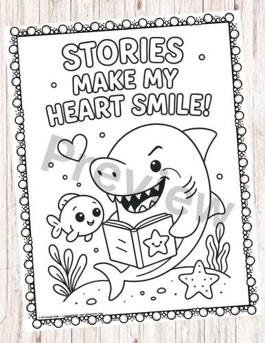 Shark Week SEL Coloring Pages | Summer Affirmation Fun for Kids | No Prep