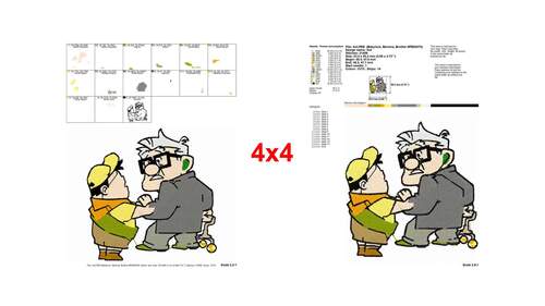 Disney Pixar Up Carl Fredricksen Russell character embroidery designs ...