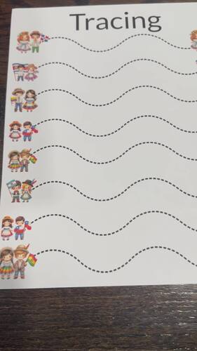 Hispanic Heritage theme lines handwriting tracing busy work writing # ...