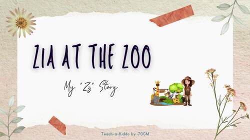 Zia at the Zoo (My "Zz" Story) by Teach-a-Kiddo | TPT