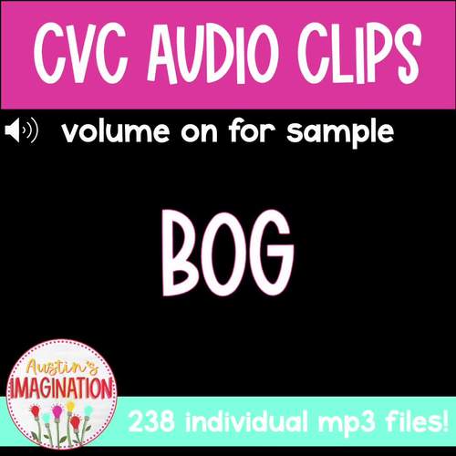 CVC Words Short E Audio Clips - Audio Files for Commercial Use | TPT