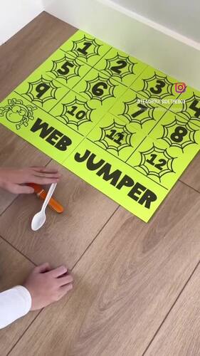 Jumping Spider Math Stations - Halloween Math Activities, Fall Party, Games