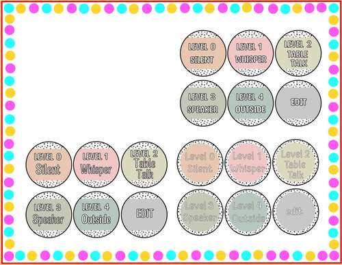 Printable Boho Neutral Classroom Voice Levels cards, Voice Levels Posters