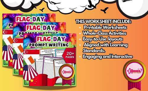 JUNE US Flag Day Opinion Writing Prompt Activities 2nd,3rd,4th,5th,6th ...