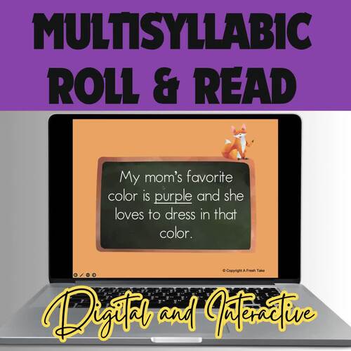 Roll & Read Multisyllabic 2 Syllable Consonant LE Words Sentences ...