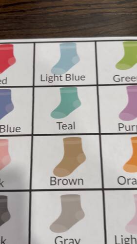 15 color socks Pec Communication Picture flash Card therapy black Page ...