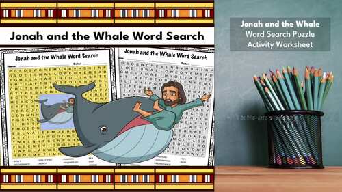 Jonah and the Whale Word Search Bible Puzzle & Word Path WordSearch Pack