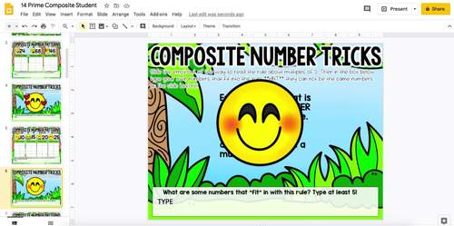 4th Grade Prime & Composite Numbers 4.OA.4 Google Classroom Distance ...