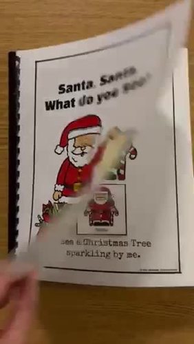 Santa What do you See Christmas Vocabulary Adapted and Interactive Book