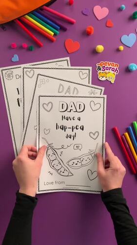 Father's Day Colouring Sheets | 10 Funny & Cute Animals, Fruit & Veggie ...