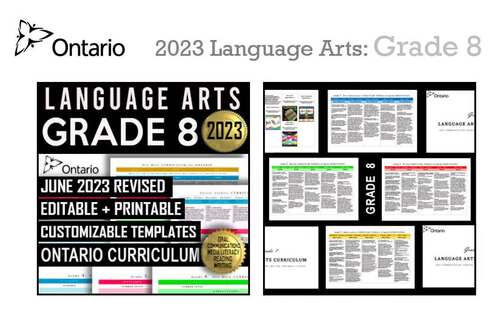 Split Grade 7/8 Language Arts 2023 Bundle | Ontario Long Range Plans ...