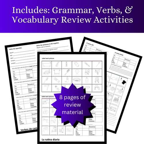 Spanish 2 Review (Repaso) Foldable by SinginSeñorita | TPT