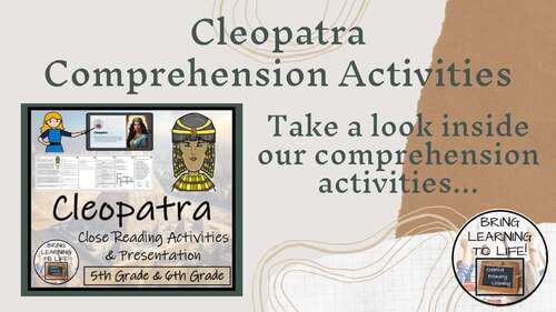 Cleopatra Close Reading Passage & Comprehension Activities | 5th–6th Grade