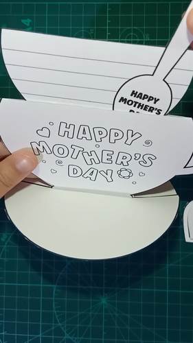 Mothers Day Craft Coffee Writing Tea Pot Cup Card Template Prompts ...