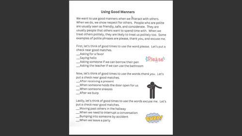 Social Skills Worksheets Packet: Using Pro-Social Behaviors by Fit Minds