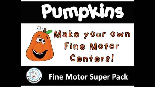Pumpkin Themed Fine Motor Labs by The Fine Motor Store | TpT