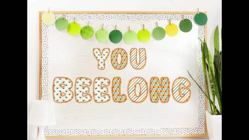 Bee Themed Letters & Numbers for Bulletin Board & Classroom Decor