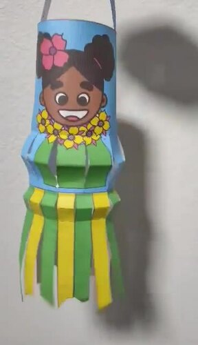 Hawaii activities crafts Windsock Lantern Aloha Girl by LittleMons