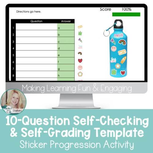 Template Digital Resource Activity Self-Checking Sticker Progression