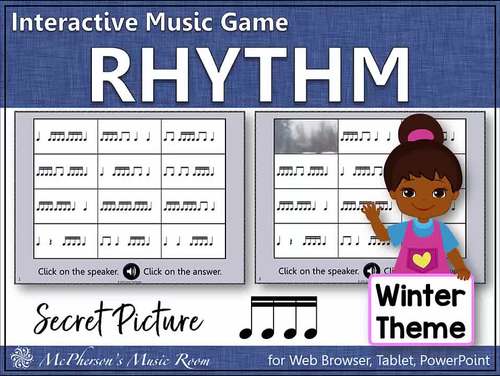 Winter Music Sixteenth Notes Interactive Rhythm Game {Reveal the Secret ...
