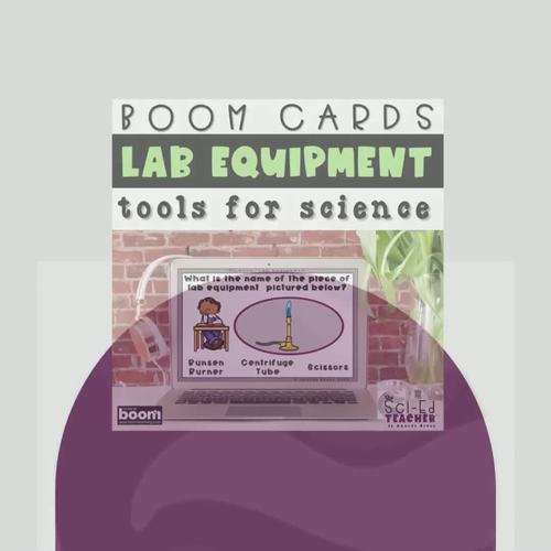 Lab Equipment with Names Boom Cards by Amanda Bowen - The Sci Ed Teacher