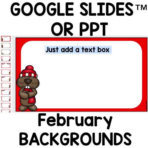Google Slides Templates FEBRUARY Google Slides or PPT Backgrounds