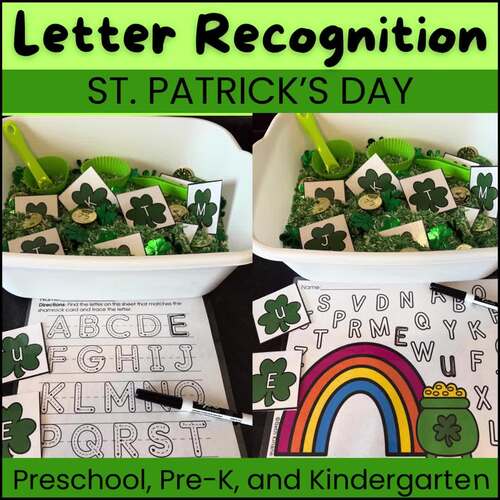 St. Patrick's Day Activity, Letter Recognition for Preschool & Kindergarten