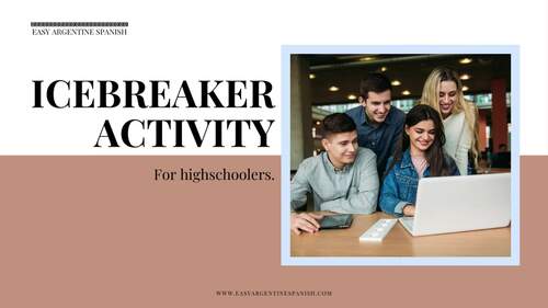 Spanish Icebreakers for High Schoolers Printable by Easy Argentine Spanish