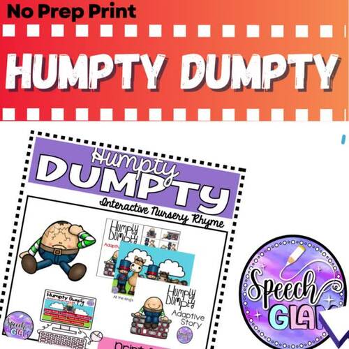 Humpty Dumpty Adaptive Unit (+Boom Cards) by Speech Glam | TPT