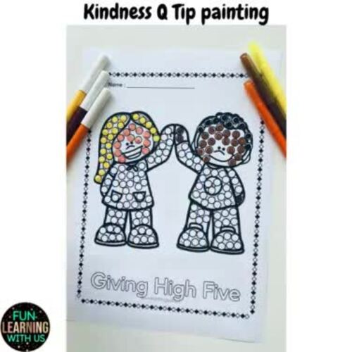 Kindness Week Q-Tip Painting | Social Emotional Skill & Character Education