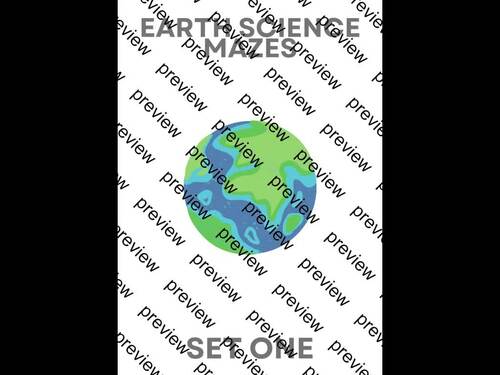 Earth Science Mazes Rocks, Minerals, Water Cycle 2nd 3rd 4th 5th Grade