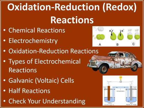 Oxidation-Reduction Reactions - PowerPoint Lesson and Student Notes Package