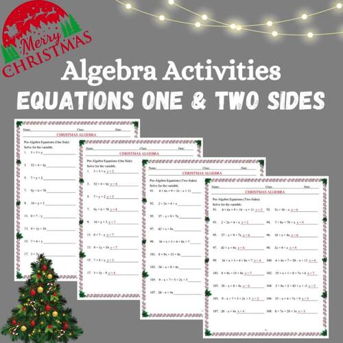 Christmas Equations with the Variable on One and Two Sides Extensive ...
