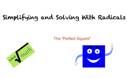 Flipped Video: Simplifying Radicals + Guided Notes by NJ Data Diva