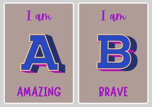 Positive Affirmation Alphabet Flashcards by DISIGNER POFESSIONAL