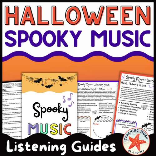 Spooky Halloween Music Listening Guides | Fall Spooky Music Activity