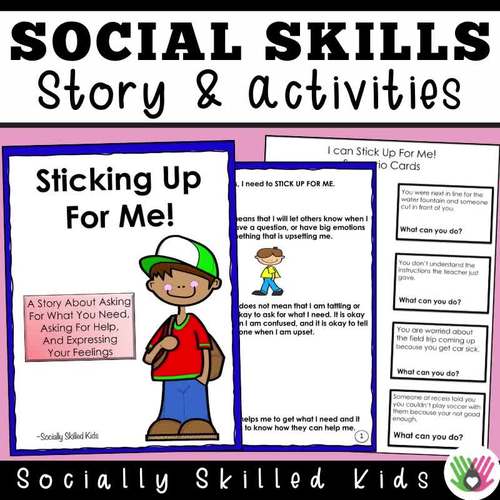 Social Stories about Self Advocacy w Social Skills Activities for Boys ...